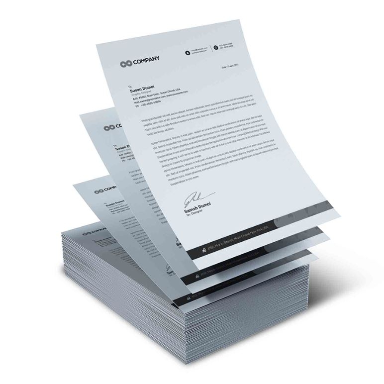 Foi antet A4, alb-negru - Darko Print