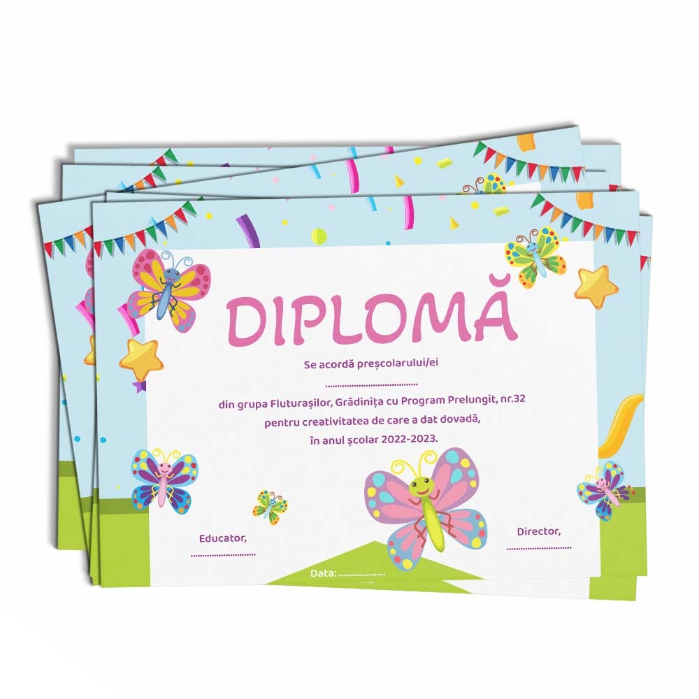 Diploma gradinita Fluturasi - D039 - Darko Print